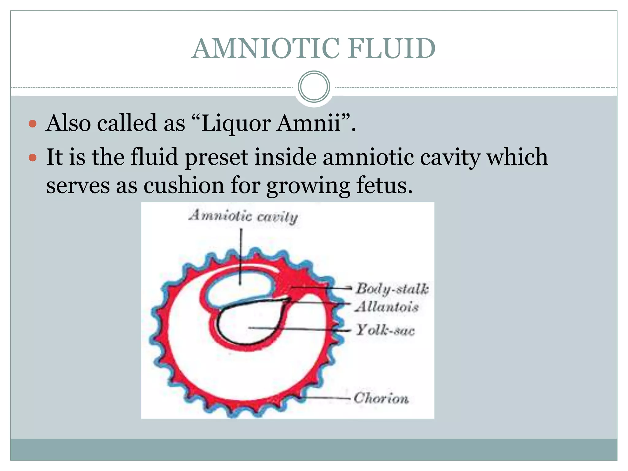 Fetal Membranes, Amniotic Cavity and Amniotic Fluid | PPTX
