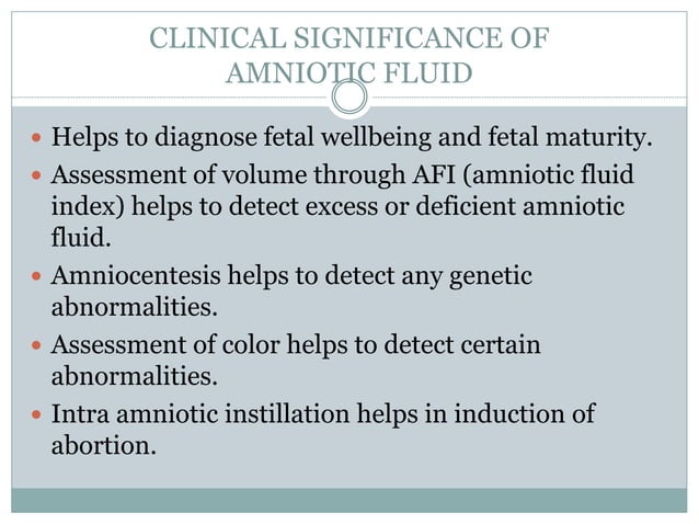 Fetal Membranes, Amniotic Cavity and Amniotic Fluid | PPTX