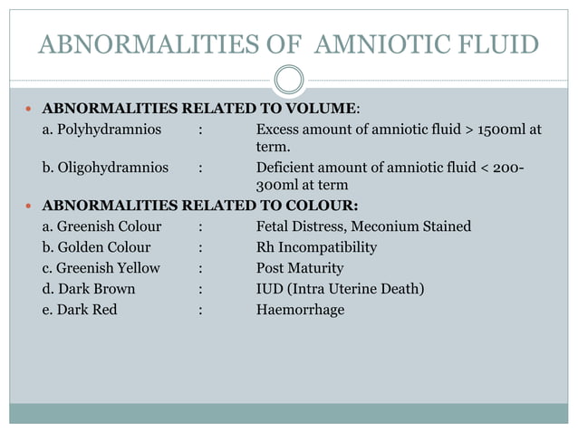 Fetal Membranes, Amniotic Cavity and Amniotic Fluid | PPTX