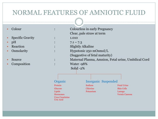 Fetal Membranes, Amniotic Cavity and Amniotic Fluid | PPTX