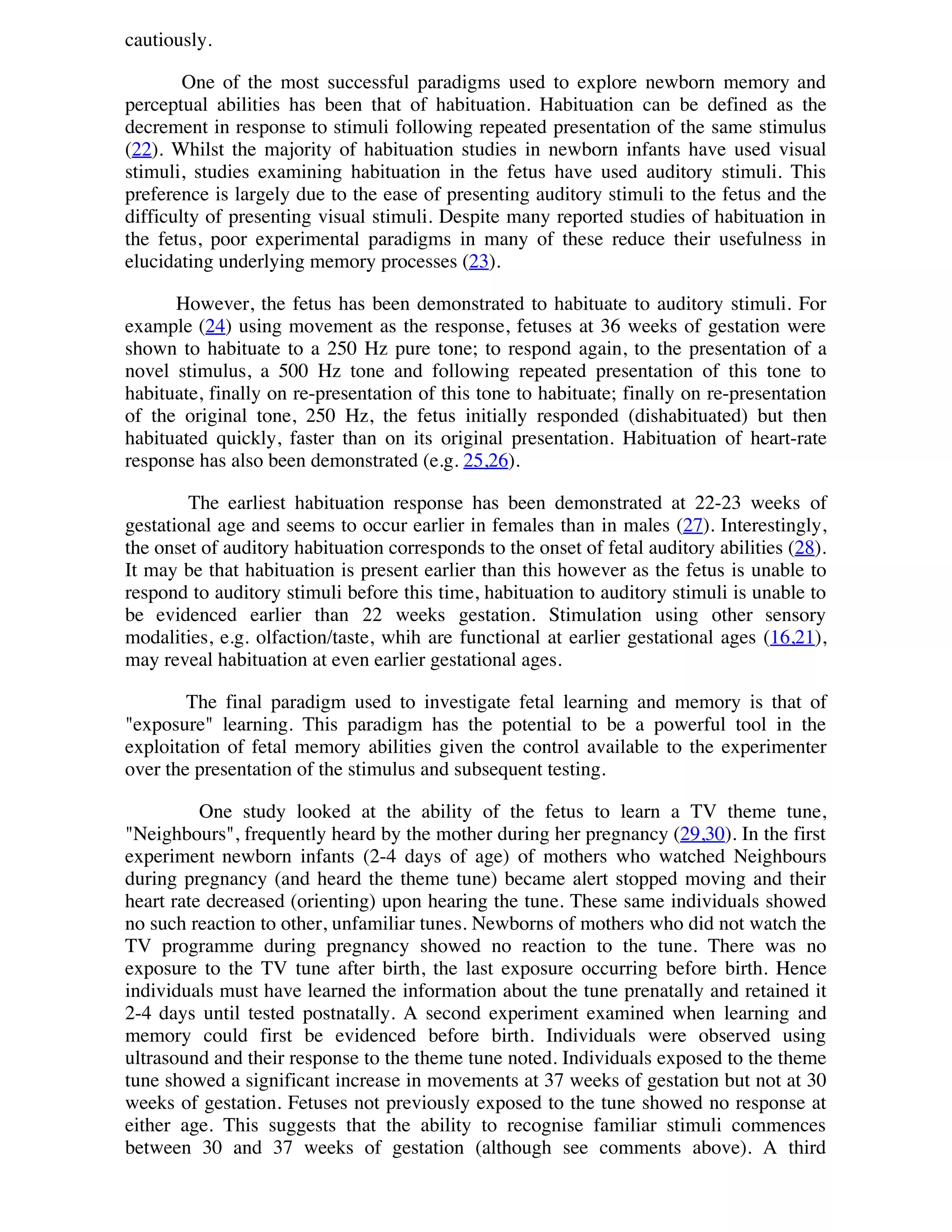 Fetal memory: does it exist | PDF