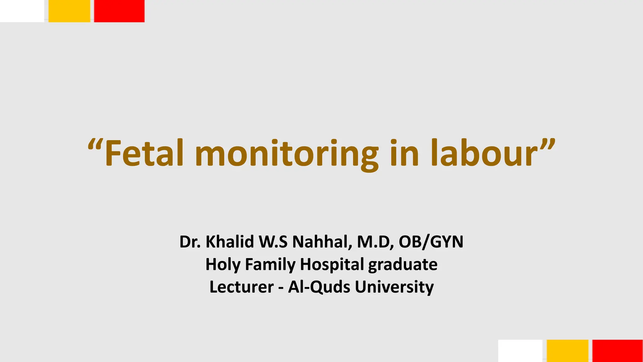 Fetal monitoring in labour obstetrics and gynecology | PDF