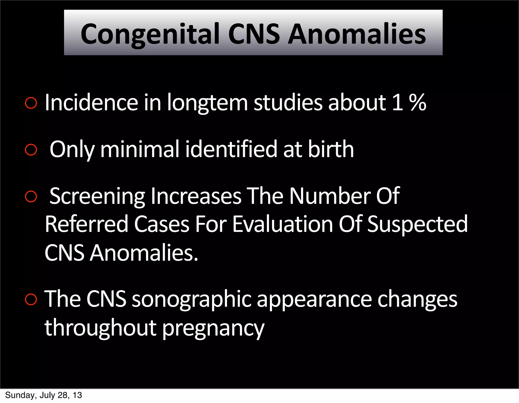 Fetal neurosonogram jucog feb 2013 | PDF | Pregnancy | Reproductive Health
