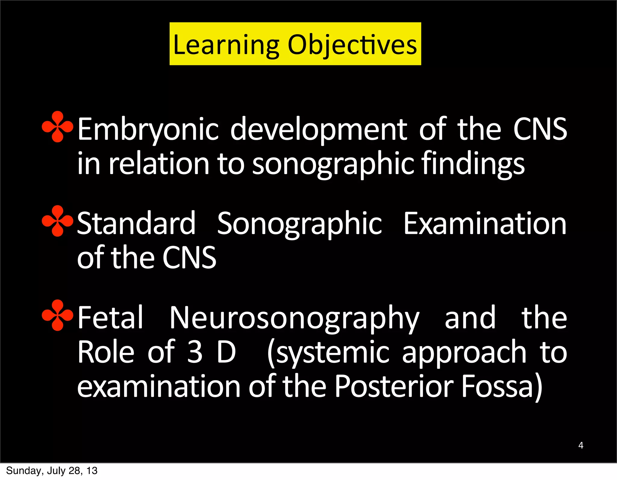 Fetal neurosonogram jucog feb 2013 | PDF | Pregnancy | Reproductive Health