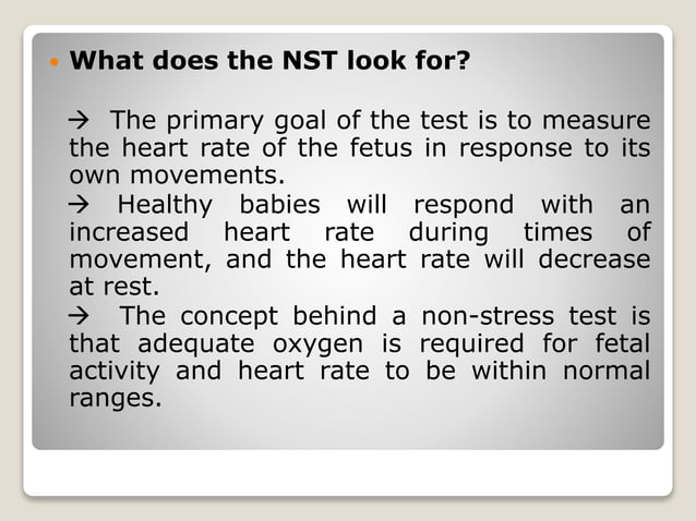 Fetal non stress test | PPTX | Pregnancy | Reproductive Health