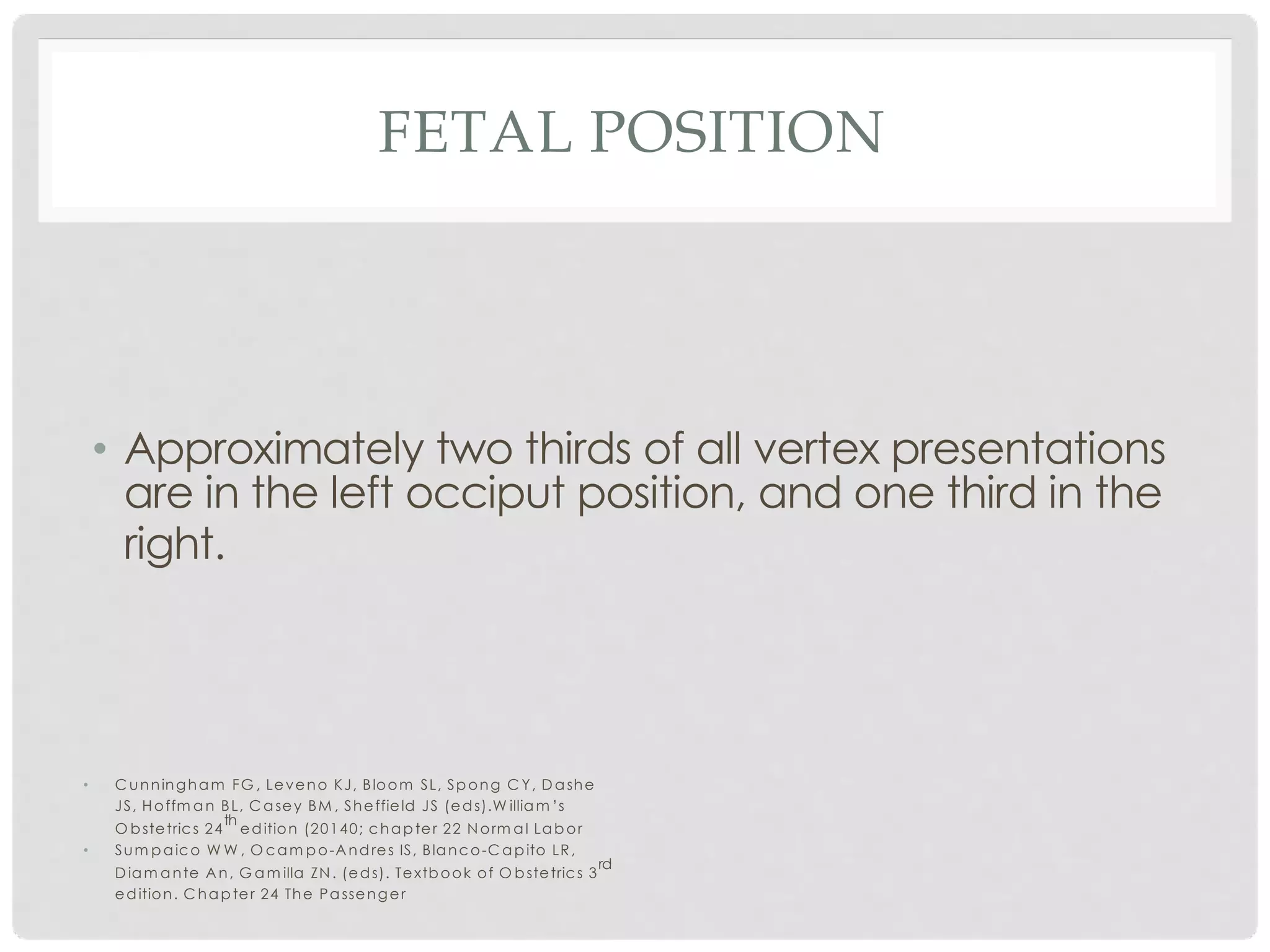 Fetal position | PDF