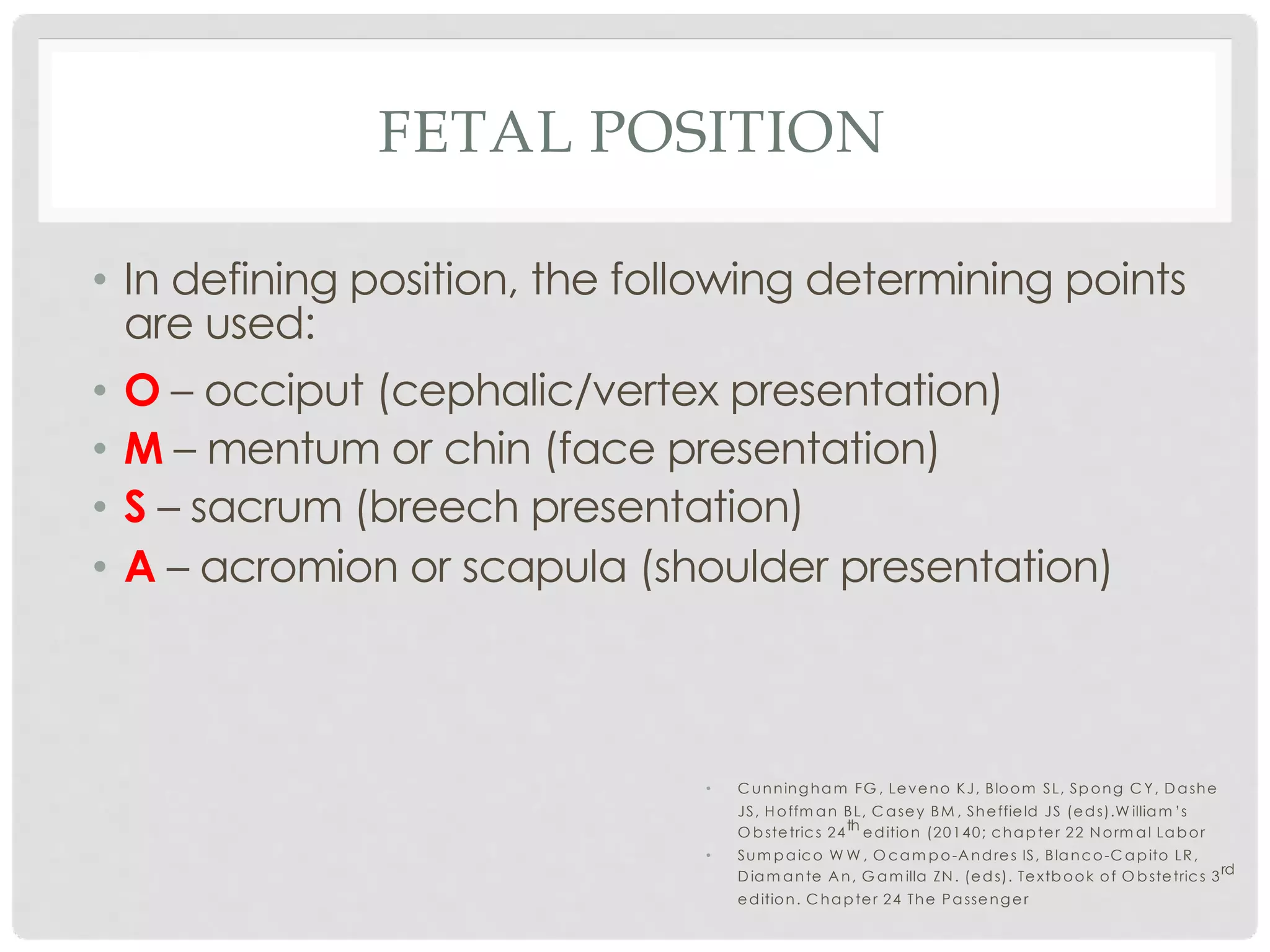Fetal position | PDF