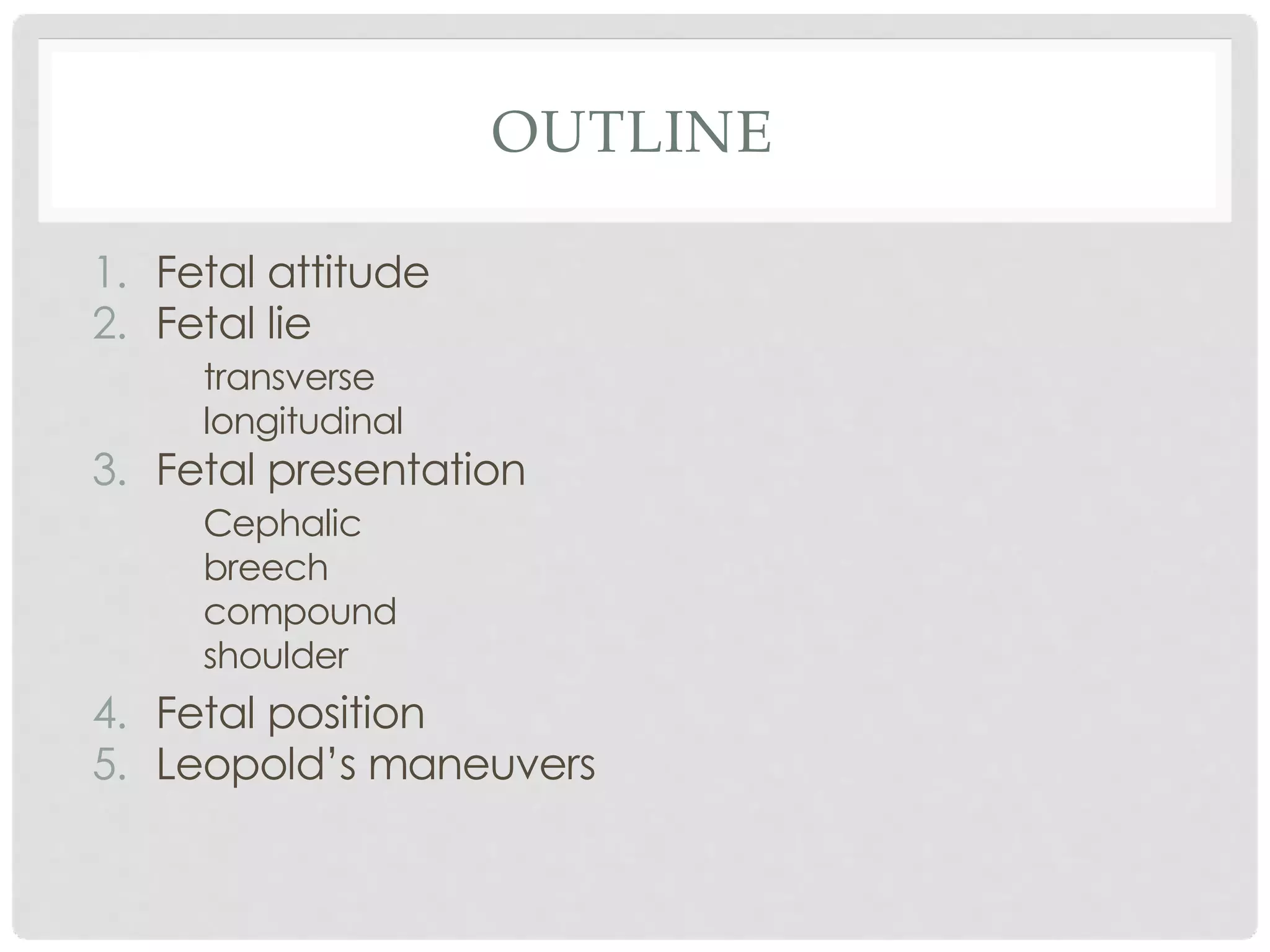 Fetal position | PDF