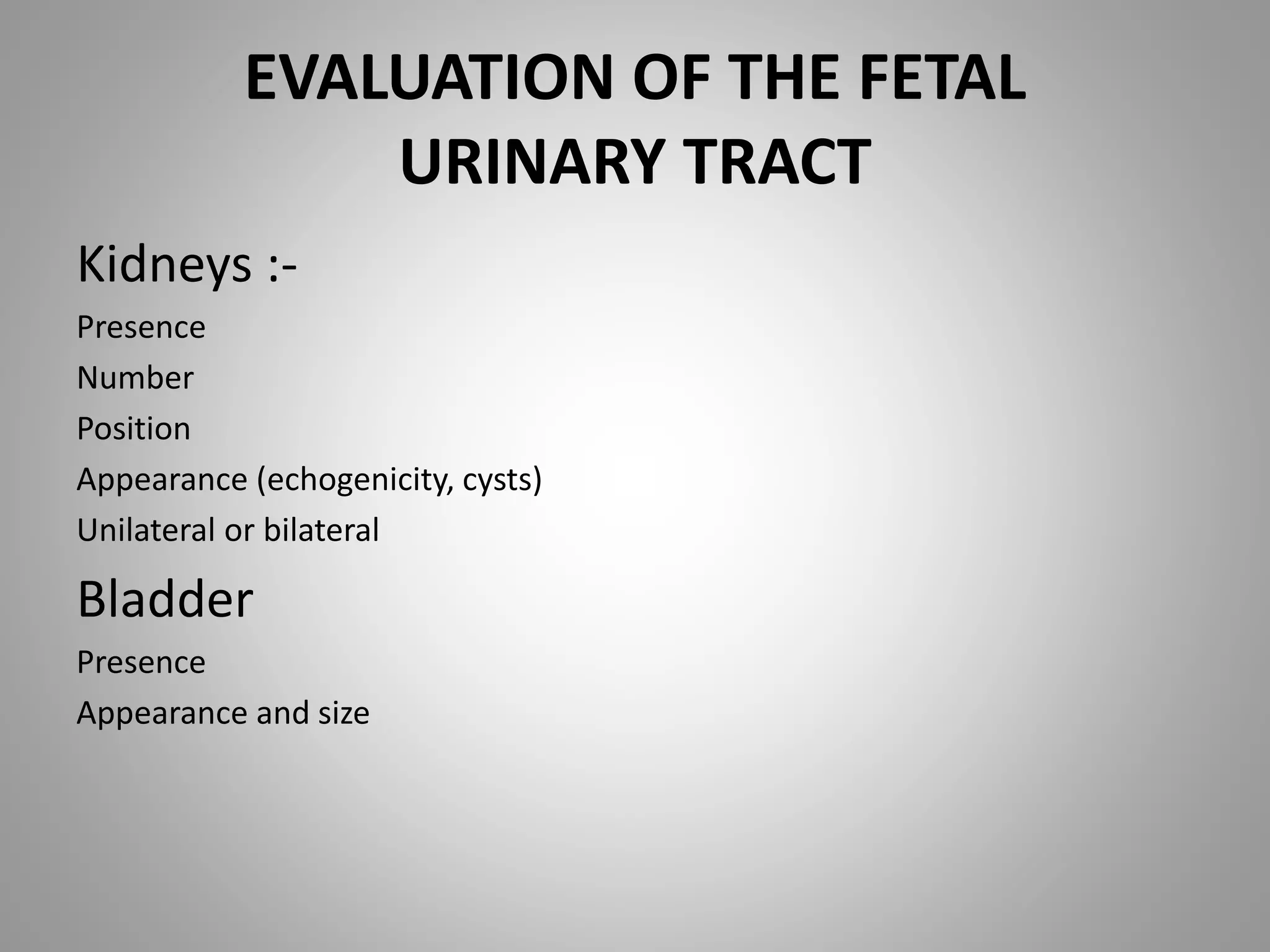 Fetal urogenital usg | PPTX