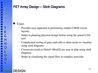 FET ARRAY DESIGN - STICK DIAGRAMS presentation | PPT