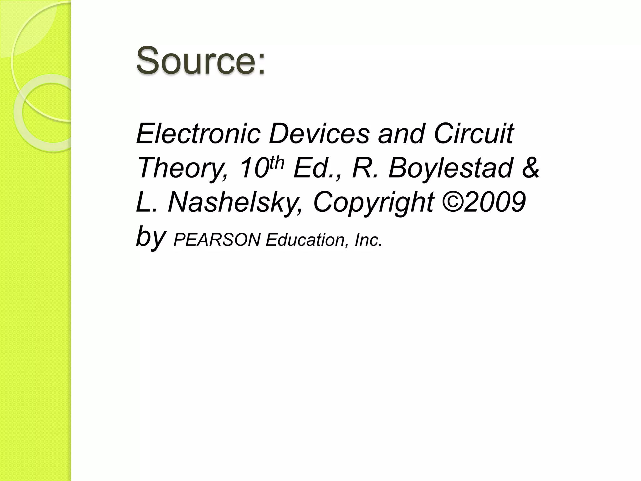 Field Effect Transistor Biasing And Configuration Ppt
