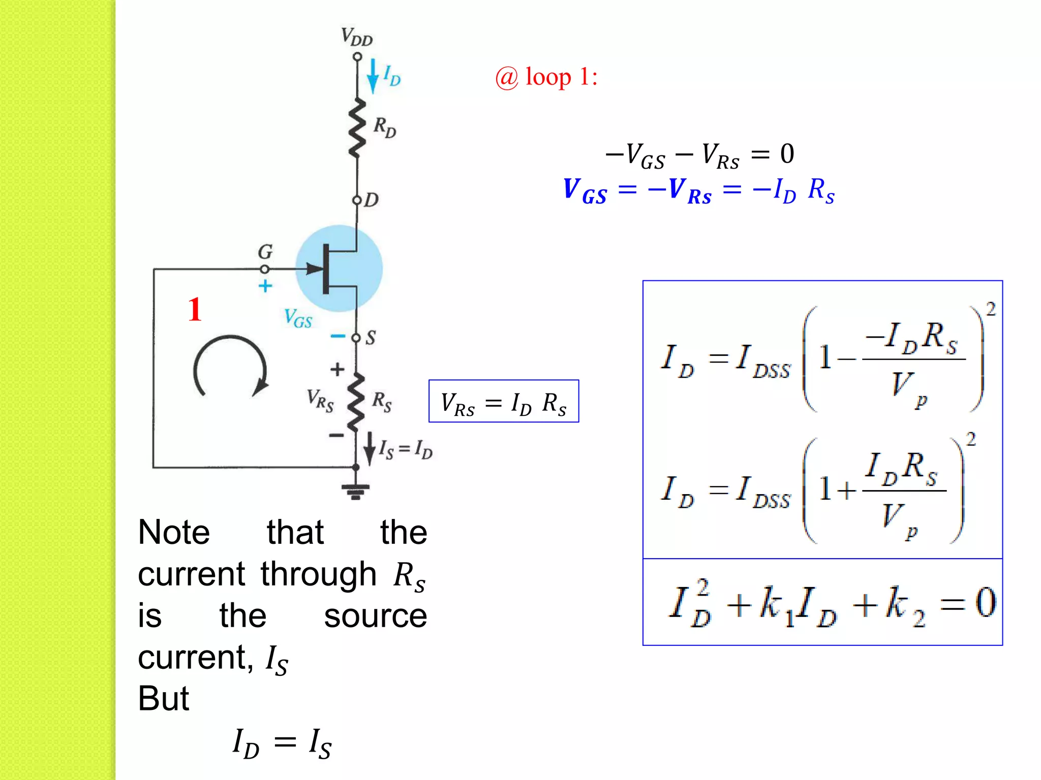 Field Effect Transistor Biasing and Configuration | PPT