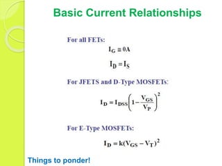 Field Effect Biasing - Part 1 | PPTX