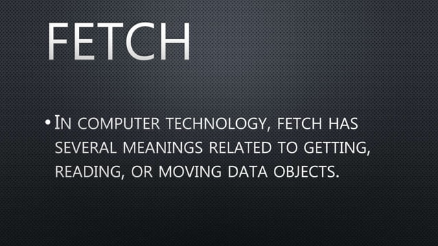 Fetch in operating system | PPTX