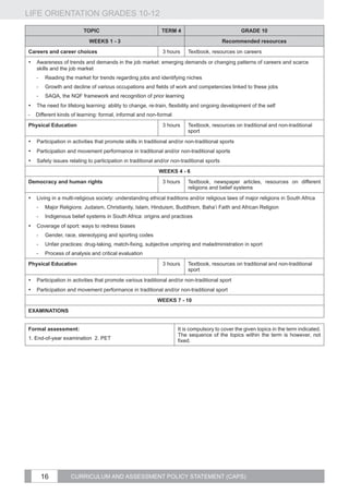 FET PHASE Life Orientation Caps Doc. | PDF