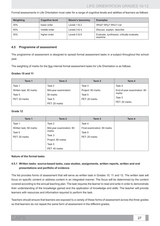 FET PHASE Life Orientation Caps Doc. | PDF