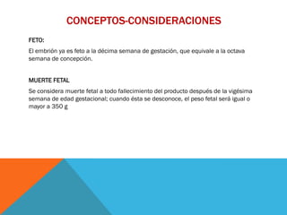 Feto muerto ppt | PPTX