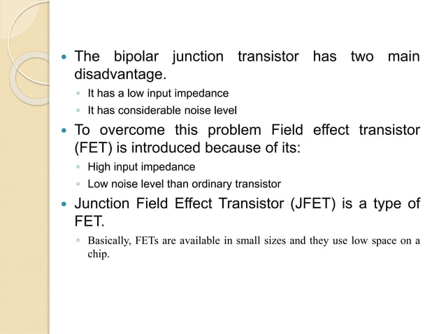 Field Effect Transistor ppt | PPTX | Physics | Science