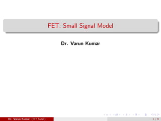 Fet small signal model | PDF