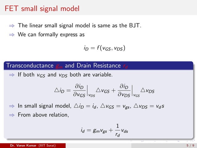 Fet small signal model | PDF | Physics | Science