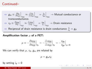 Fet small signal model | PDF
