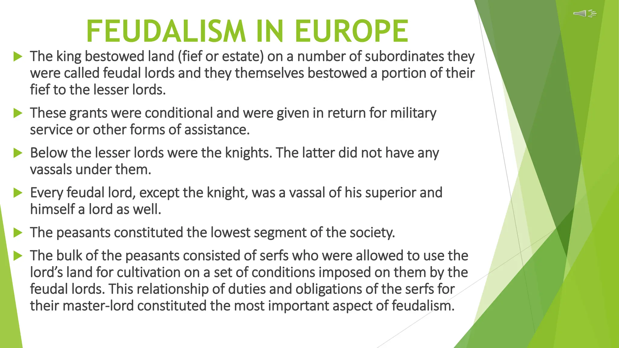 Feudalism Meaning and European feudalism | PPT