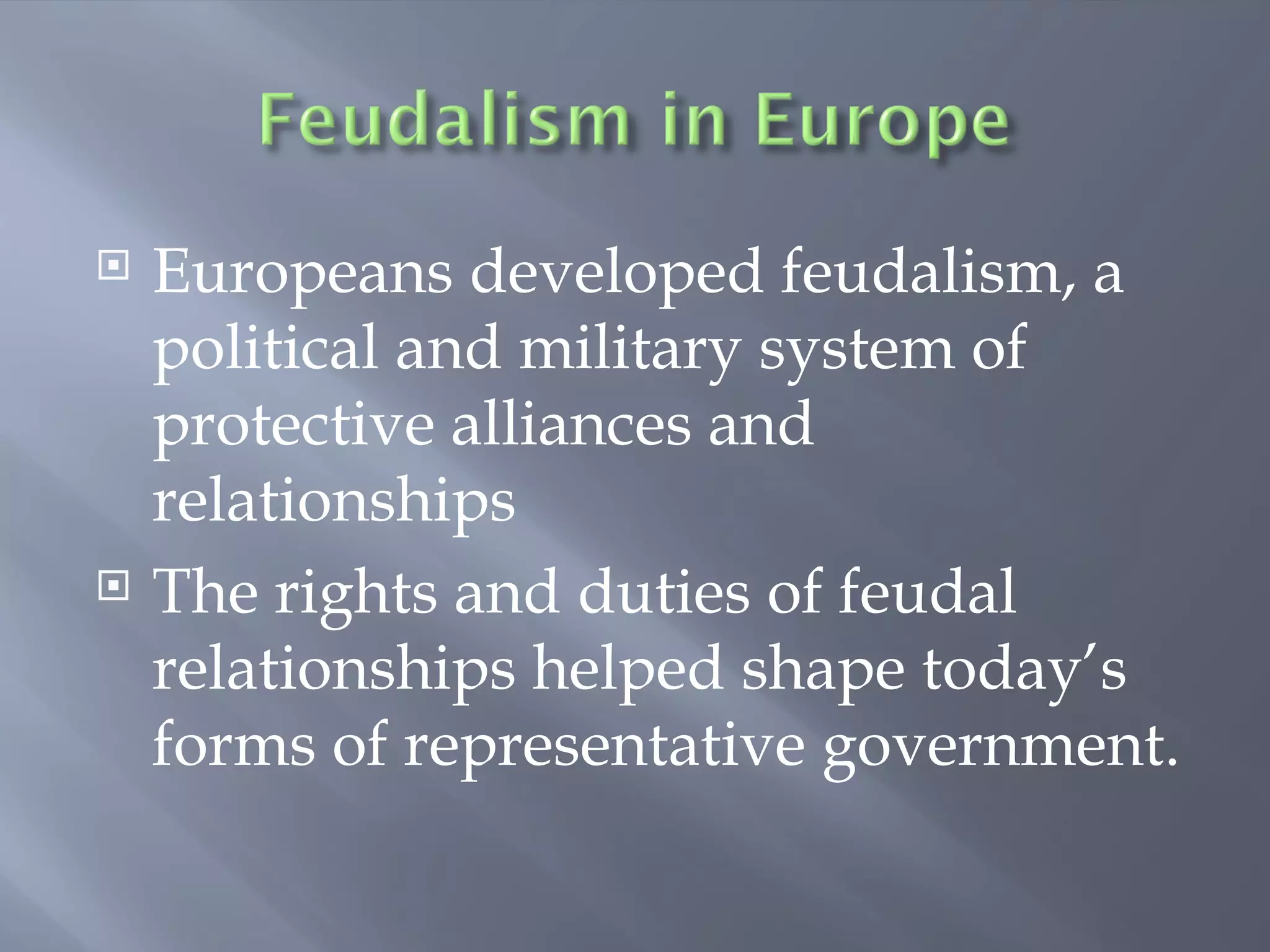 Feudalism In Europe | PPT
