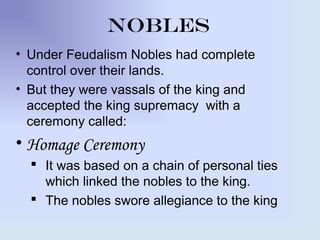 Feudalism and homage ceremony | PPT