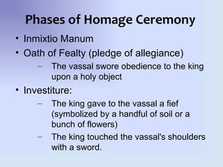 Feudalism and homage ceremony | PPT