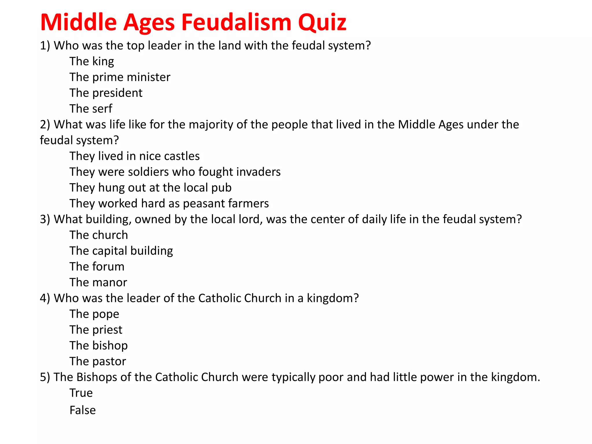 Feudalism and manorialism lesson 7.33