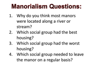 Feudalism and manorialism lesson 7.33