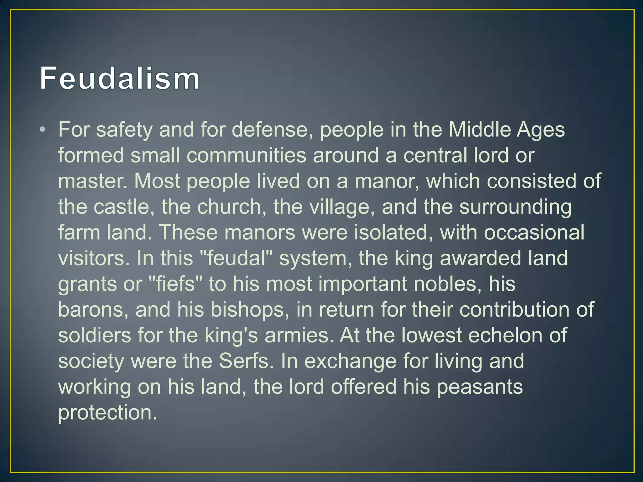 Feudalism in the middle ages | PPT