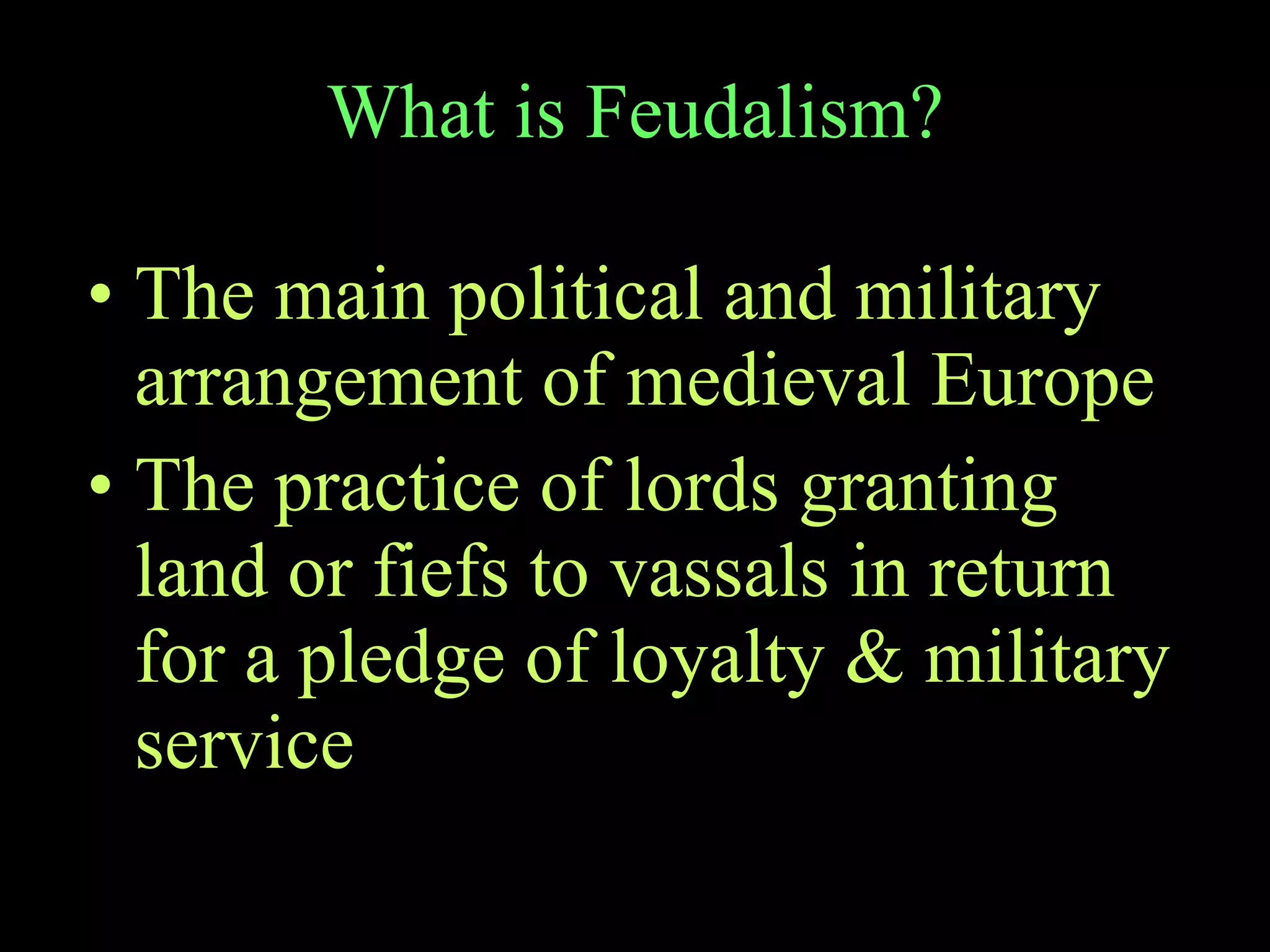 Feudalism manorialism | PPT
