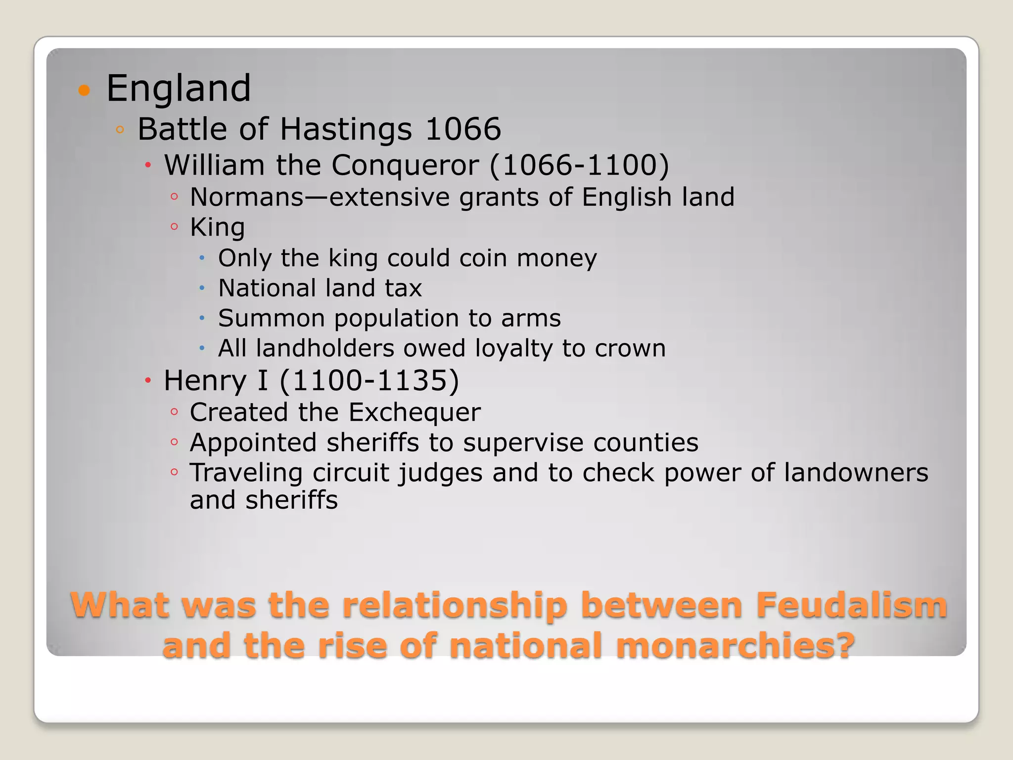 Feudalism & Rise of European Monarchies | PPTX | Christianity ...