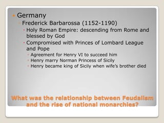 Feudalism & Rise of European Monarchies | PPTX | Christianity ...