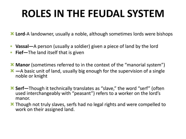 Feudalism system then and now | PPTX | Crime & Harmful Acts to ...