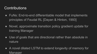 FeUdal Networks for Hierarchical Reinforcement Learning | PPTX