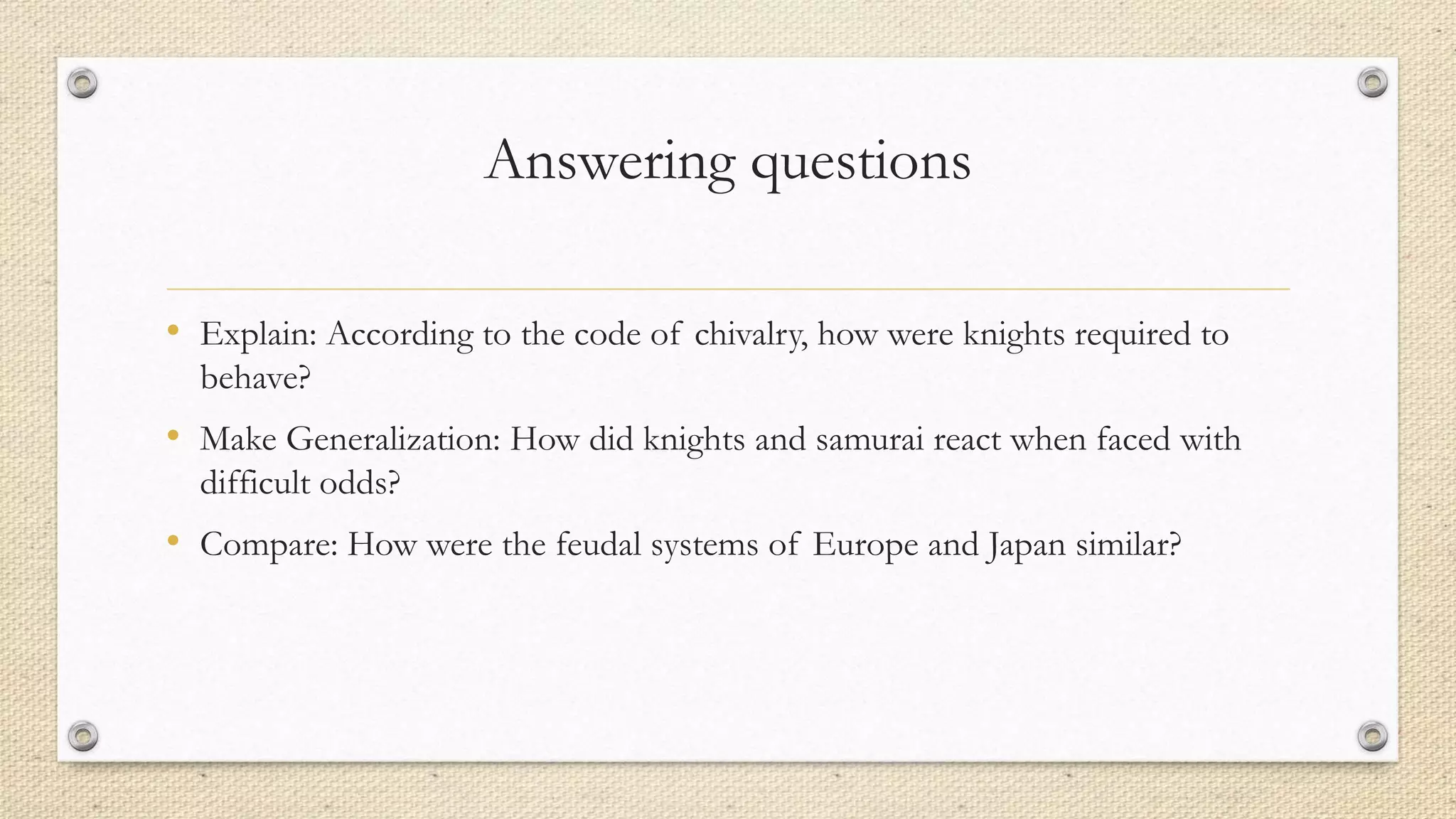 Feudal societies lesson 10 | PPT