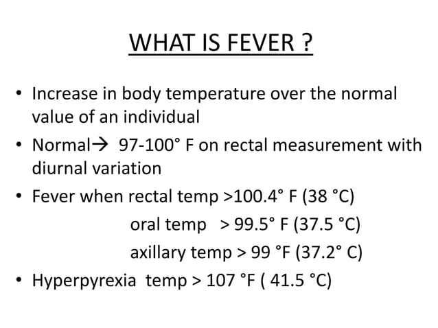 Fever | PPTX | Infectious Diseases | Diseases and Conditions