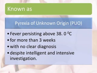 Causes for Long-lasting Fever | PPSX