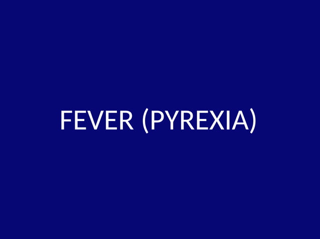 FEVER in animals veterinary science,Fever conditions | PPT