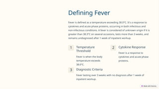 fever of unknown origin etiology and management | PPTX