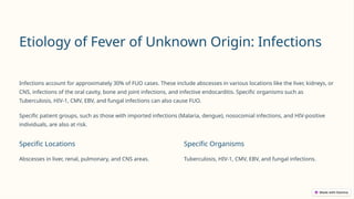 fever of unknown origin etiology and management | PPTX