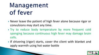 Fever and management of fever in english | PPTX