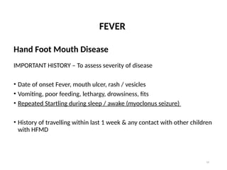 Fever, approach to unwell children under 5 | PPTX