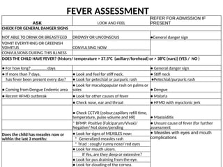 Fever, approach to unwell children under 5 | PPTX