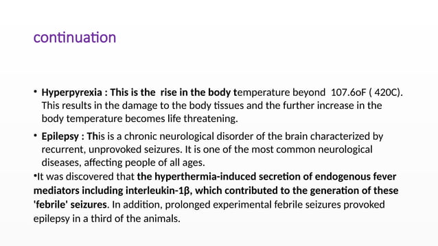 FEVER , EPILEPSY AND SEIZURE DETAILED SLIDES | PPTX