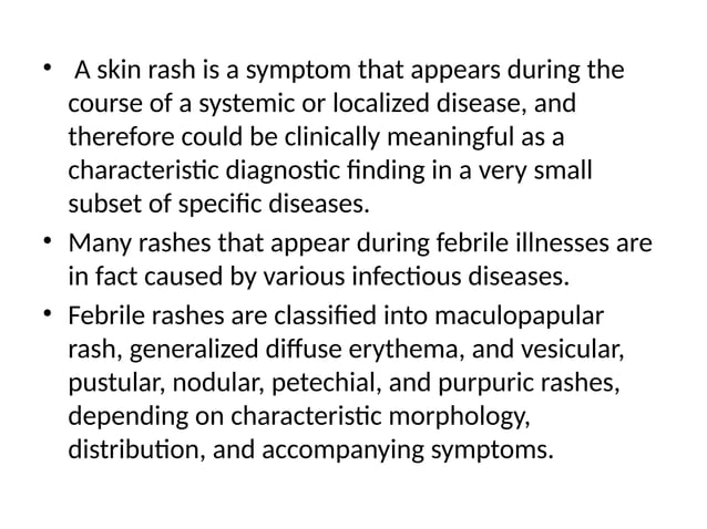 Fevere with Rash. Practice of medicine pptx | PPTX