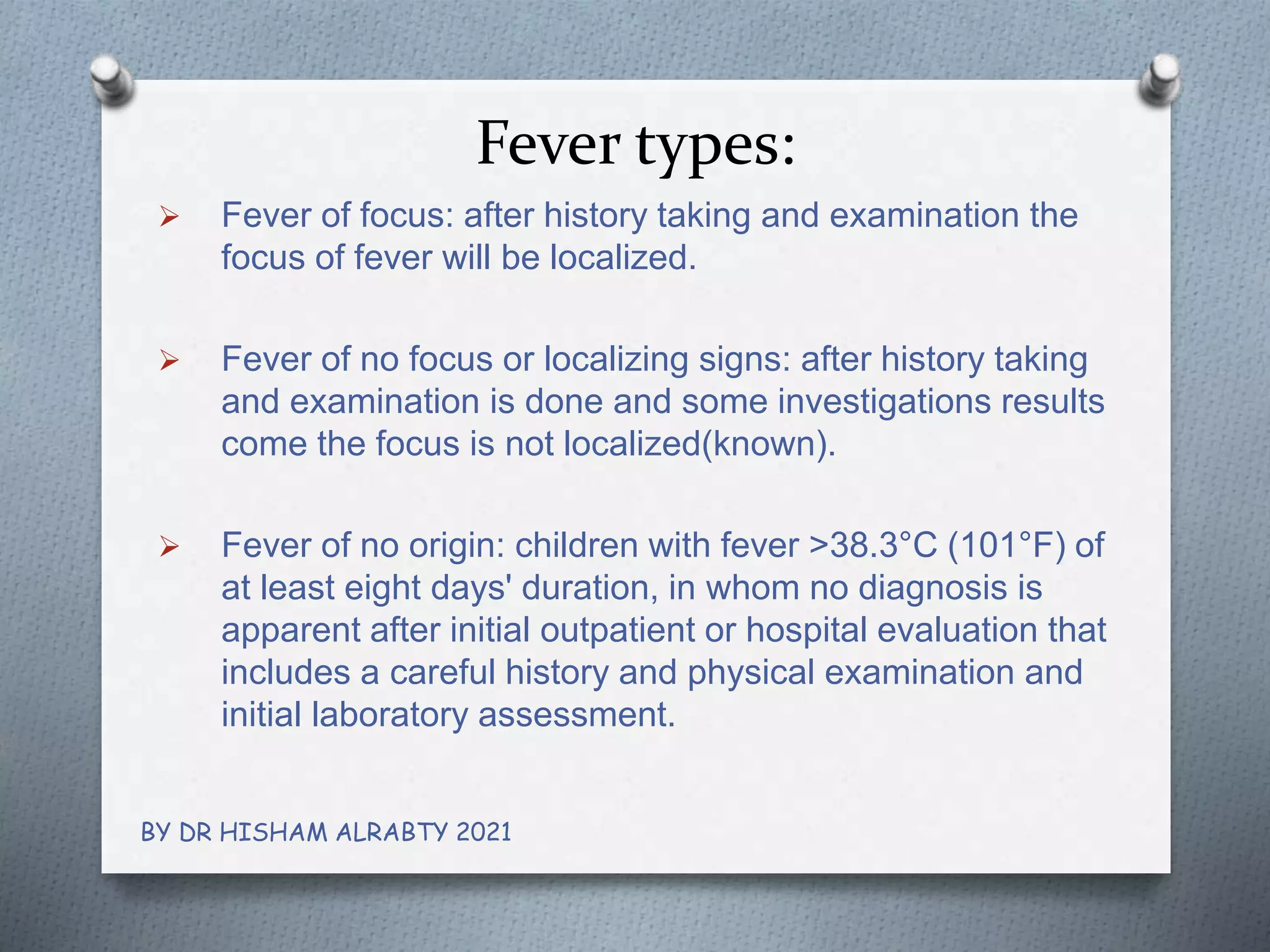 Fever in children | PPTX