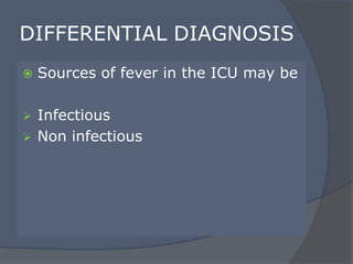 FEVER IN ICU | PPTX